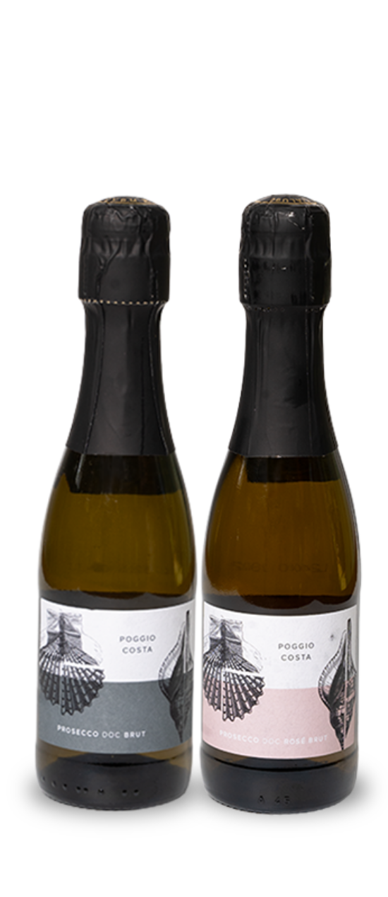 PROSECCO DOC BRUT & ROSE 187 SPLITS – Poggio Costa